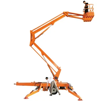 8-16m Towable Diesel-powered Trailer With Spider Boom Lift For Sale ...