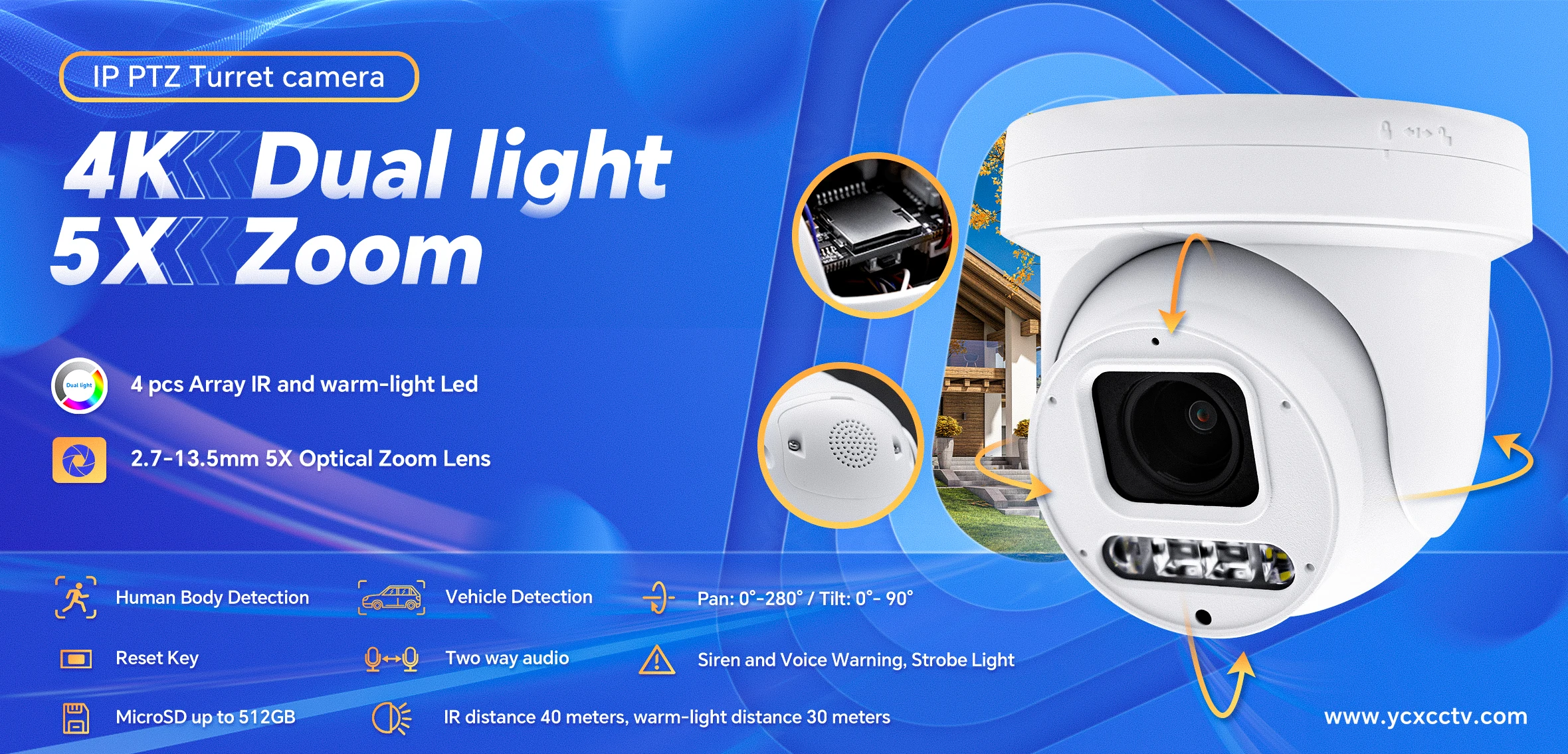 Hik Compatible OEM Colorvu 2MP 5MP 8MP UHD Turret 4 in 1 Analog Camera ...