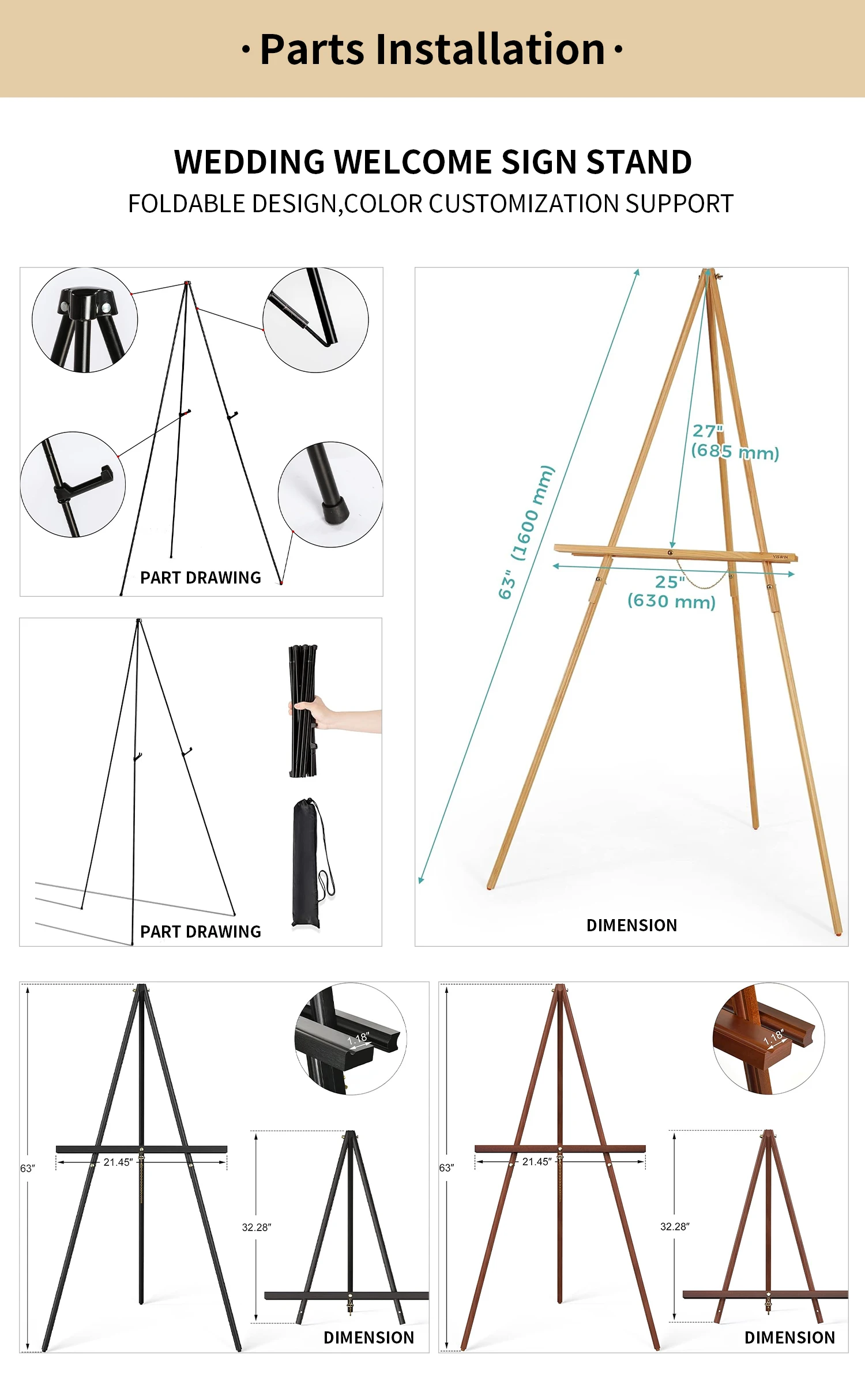 Acrylic Wedding Welcome Sign Board Stand For Engagement Wedding ...