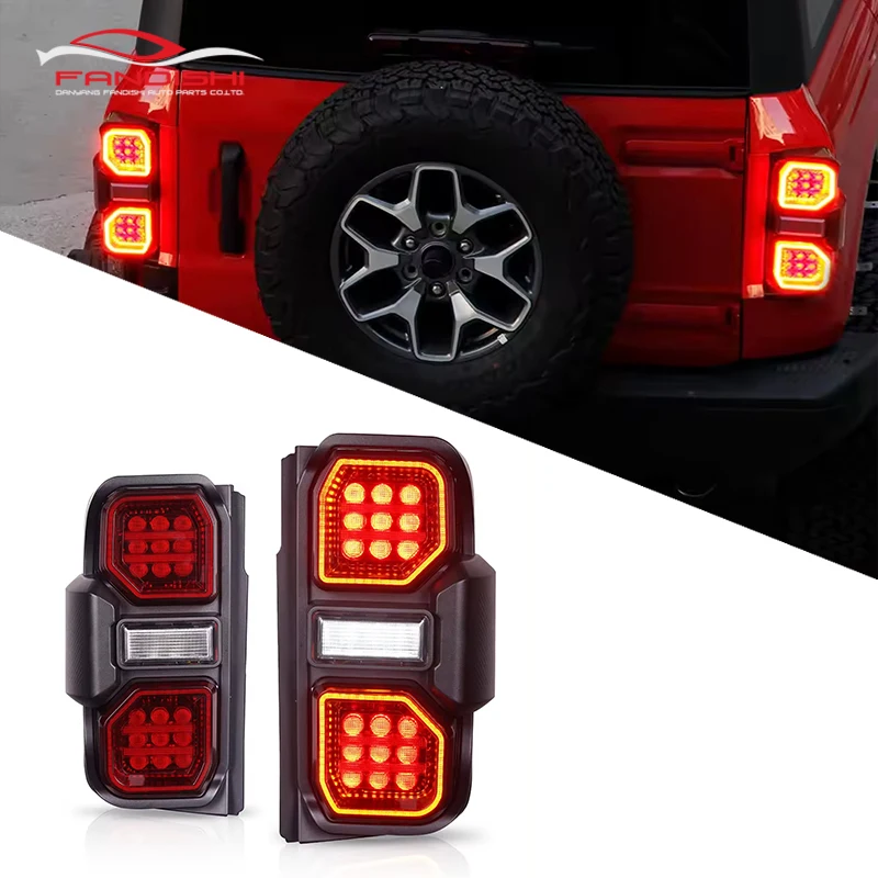High Quality Upgrade to Raptor Style LED Tail Light Tail Lamp for Ford Bronco 2021-2023 ...