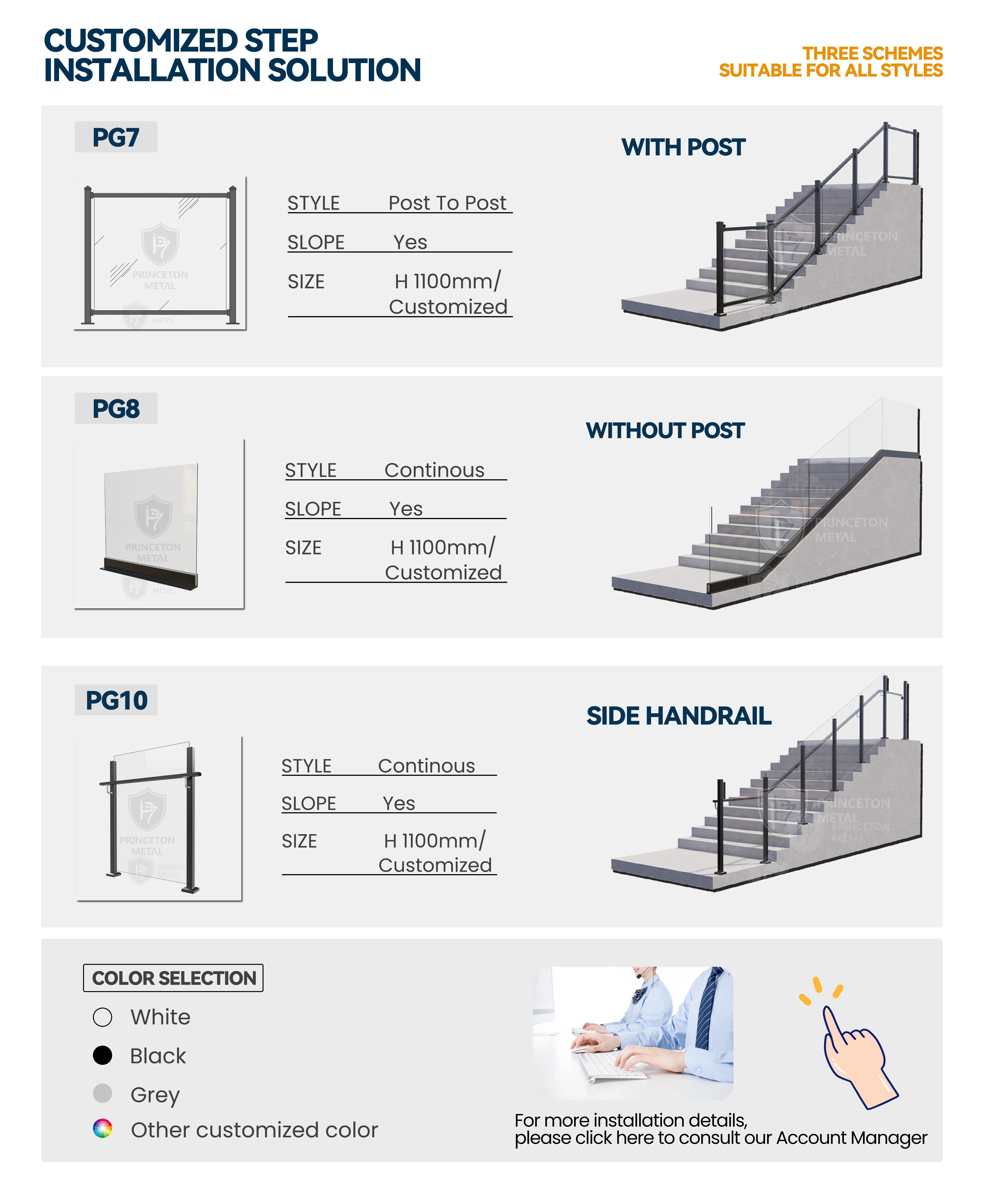 Modern Aluminum Handrail System with Horizontal Slats for Decks, Stairs ...