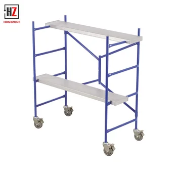 Multi-use Mini Scaffold Portable 4 Step Ladder Rolling Metal Work ...