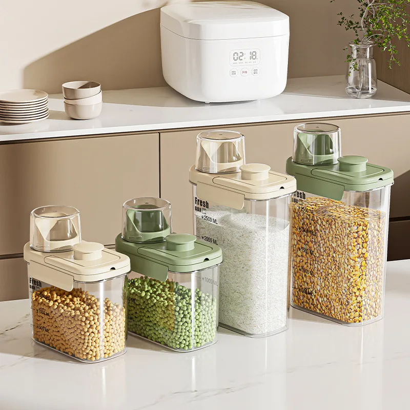 Rice Airtight Dry Food Storage Containers Plastic Sealed Holder Bin ...