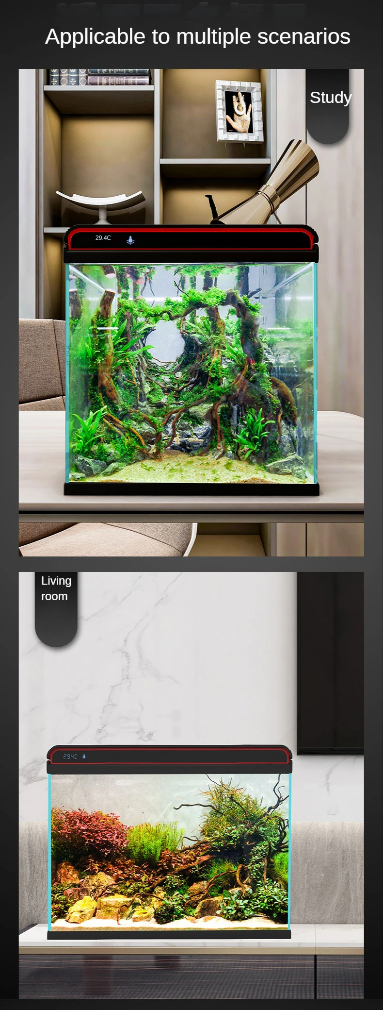 Sunsun超白玻璃he系列小鱼缸客厅 - Buy 家用小型鱼缸,金鱼缸,超白玻璃鱼缸 Product on Alibaba.com