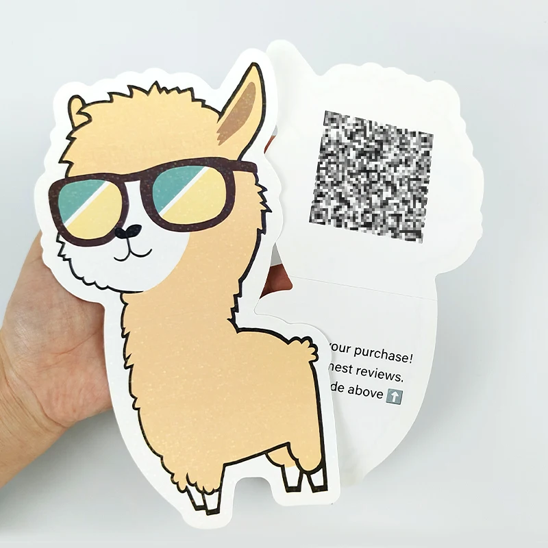 Die Cut Logo UV Resist Back Split Self Adhesive Promotional Custom QR ...