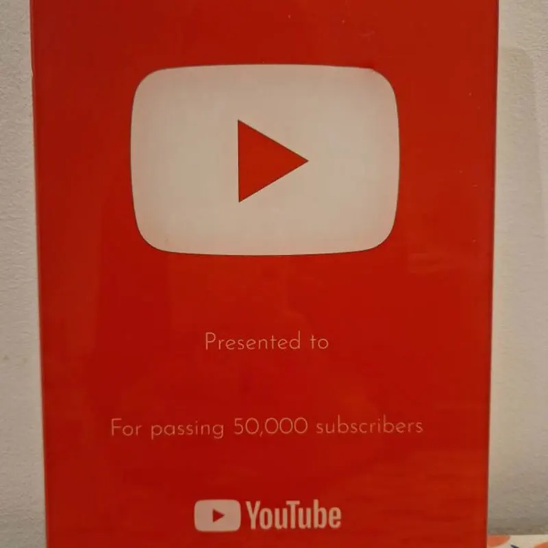 Custom Acrylic Youtube Play Button Plaque - Content Creator Award