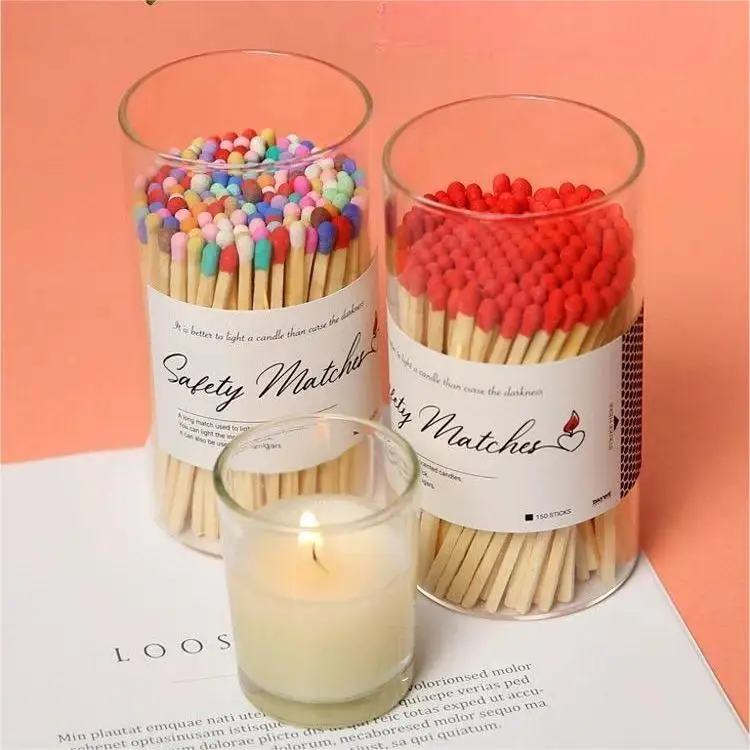 Safety Luxury Personalized 96 Mm Matches Long Safety Matches In Glass ...