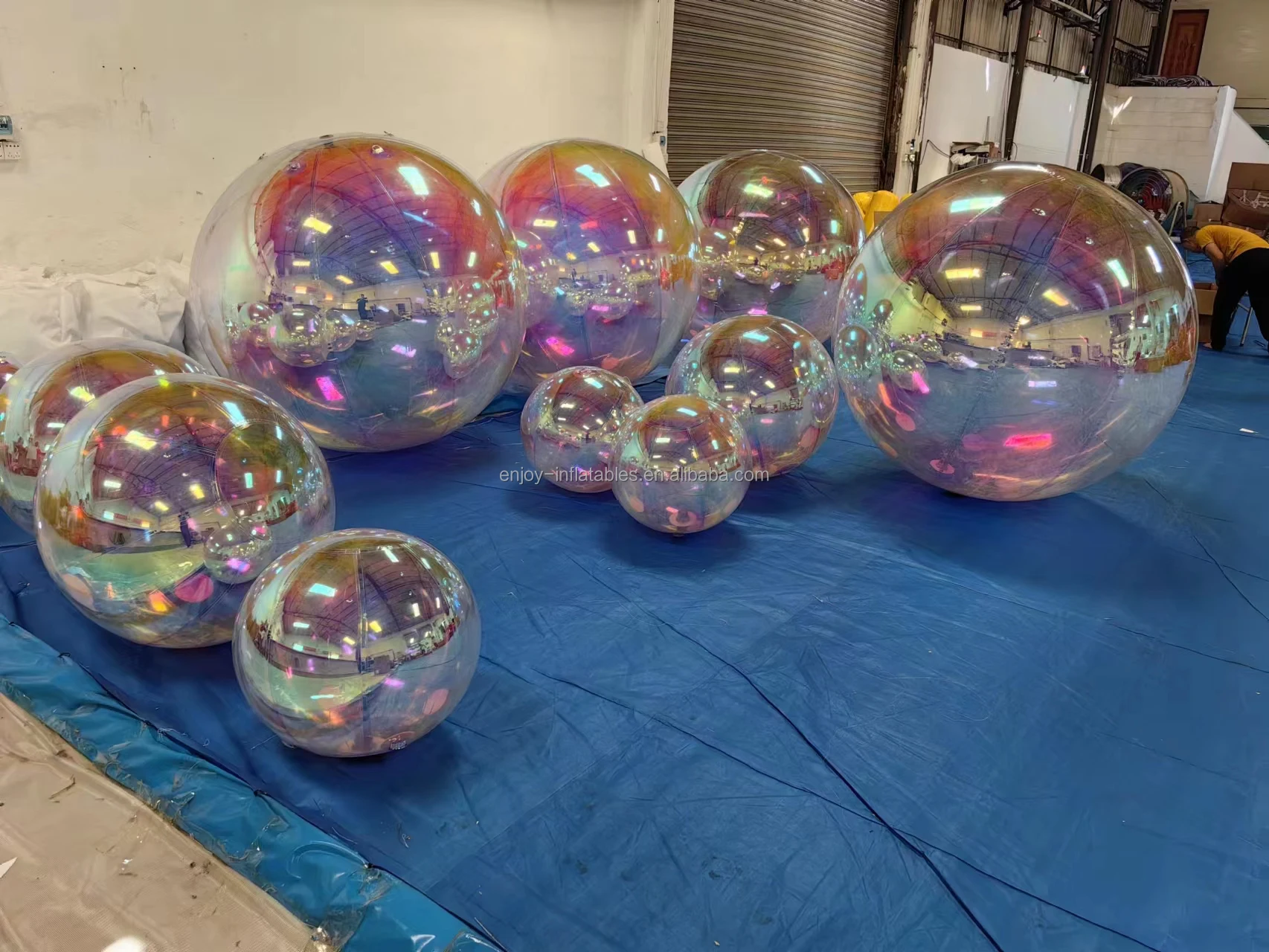 Pvc Floating Sphere Mirror Effect Ballon Inflatable Mirror Ball ...