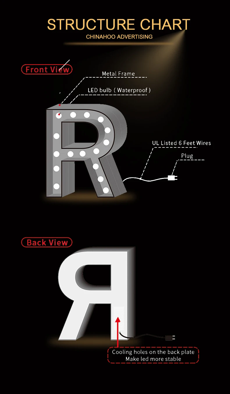 Customizable Marquee Letters Led Logo Light Letters Professional Design ...