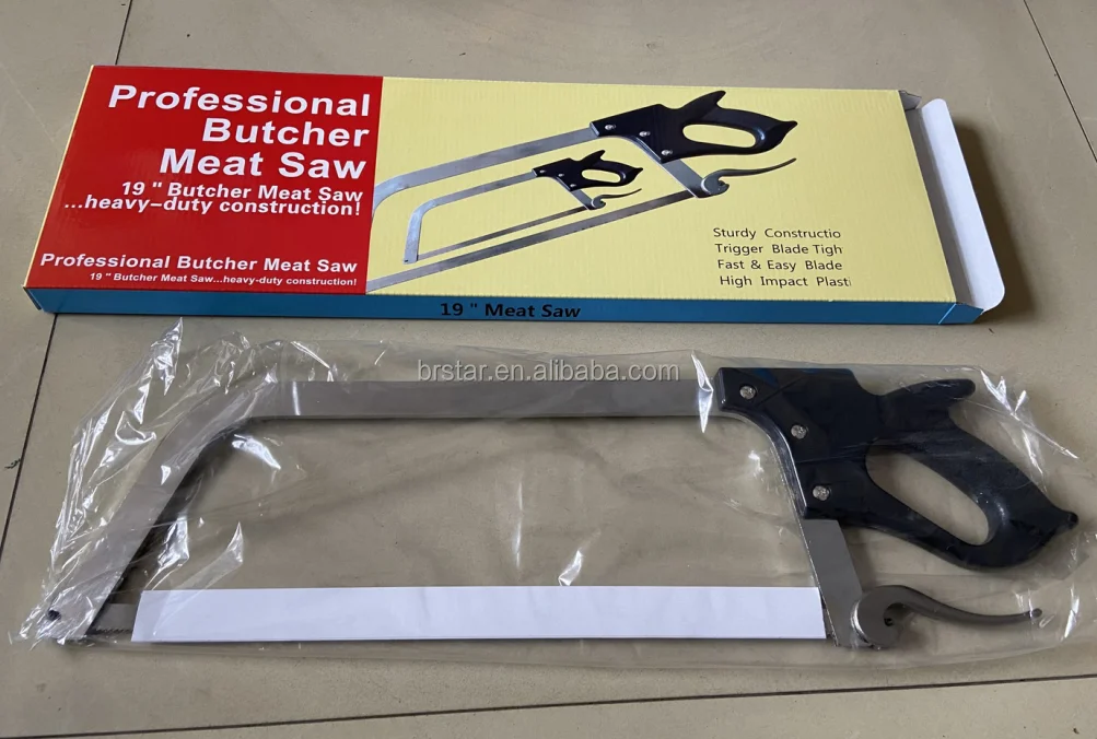 Butcher and Bone Saw with 16 Inch Stainless Steel Blade hand meat saw ...