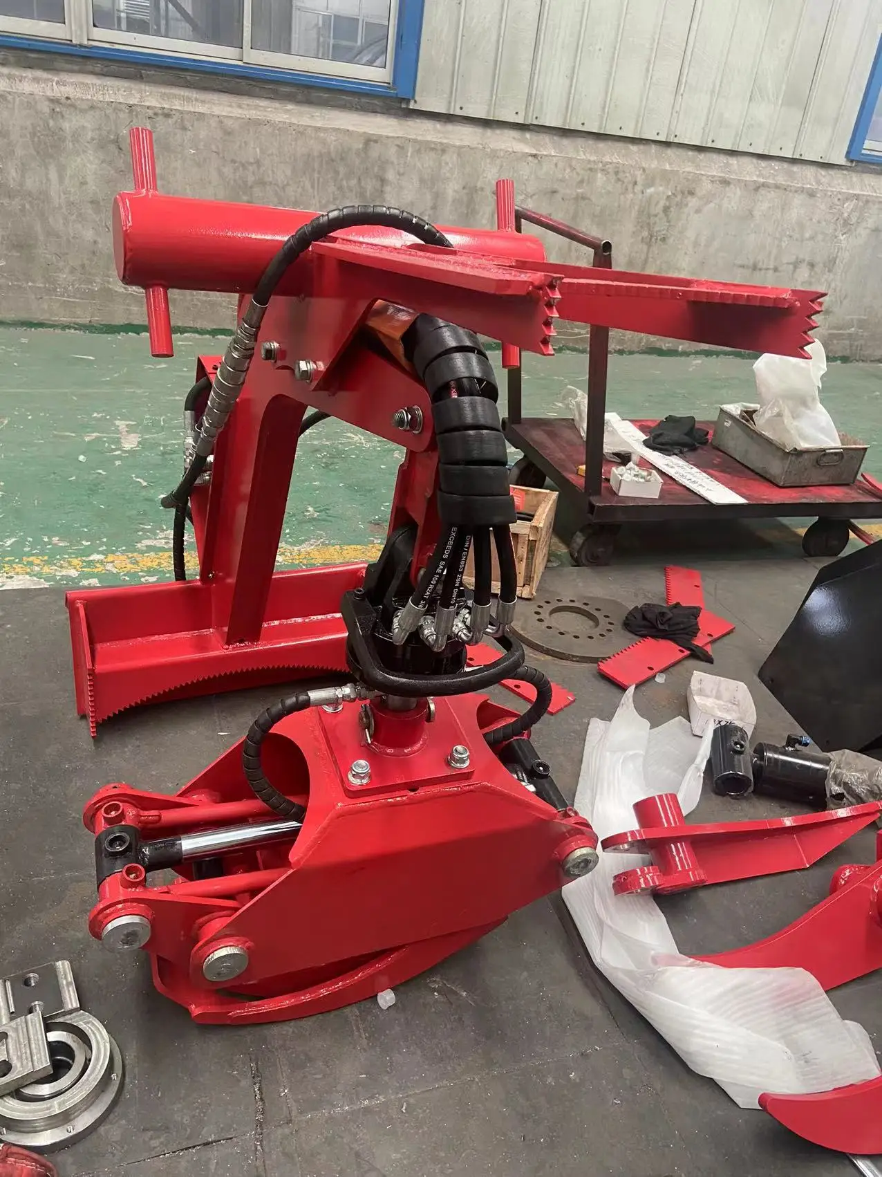 Skid Steer Extendable Boom Hydraulic Rotation Log Grapple - Buy Mini ...