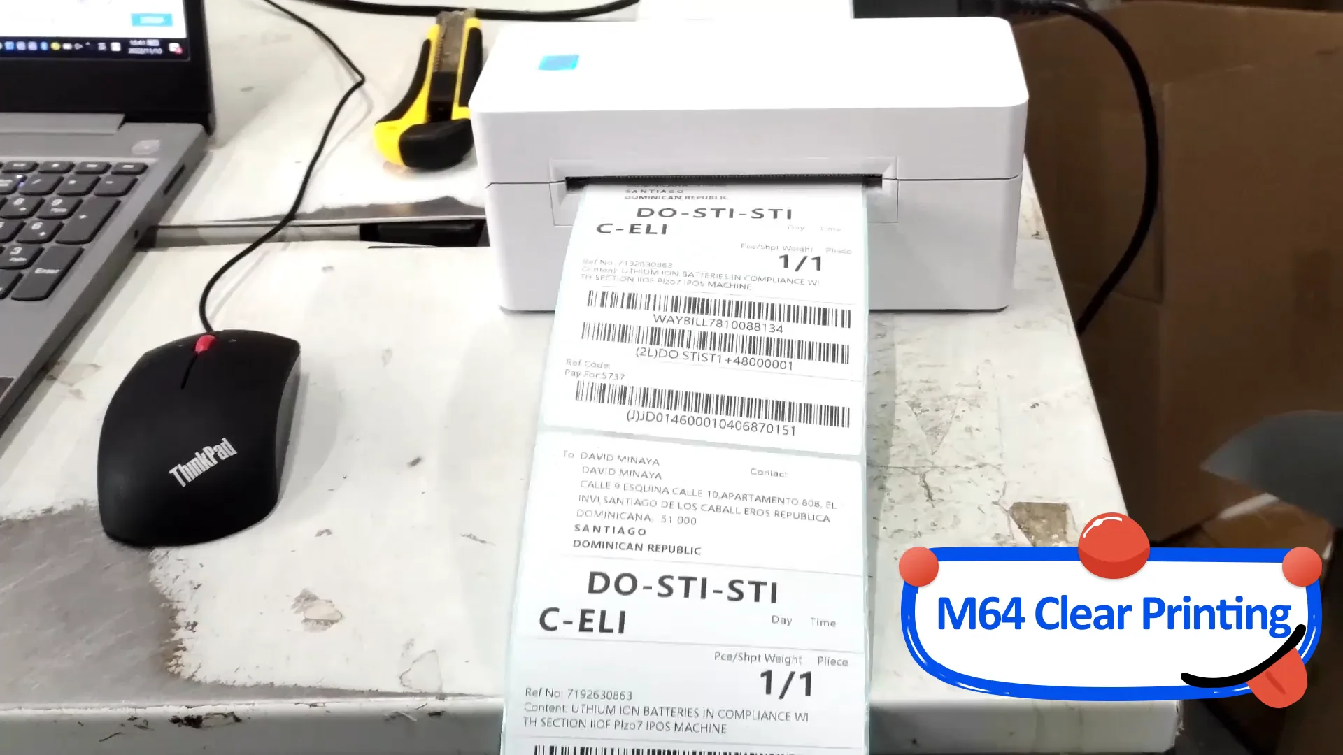 150mm/s Waybill Printer Machine Roll Sticker Barcode 4x6 Shipping Label ...