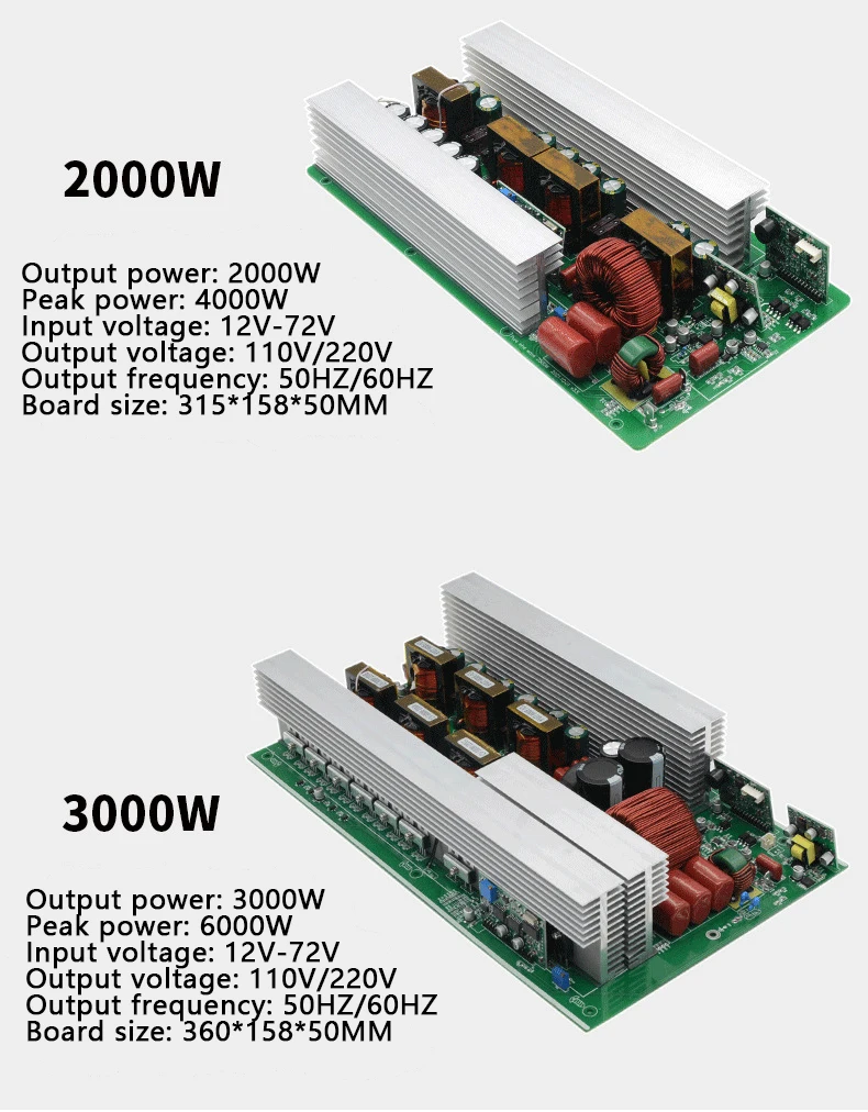 300w 1000w 2000w 3000w Circuit Board For Power Inverter 12v To 220v Pcb ...