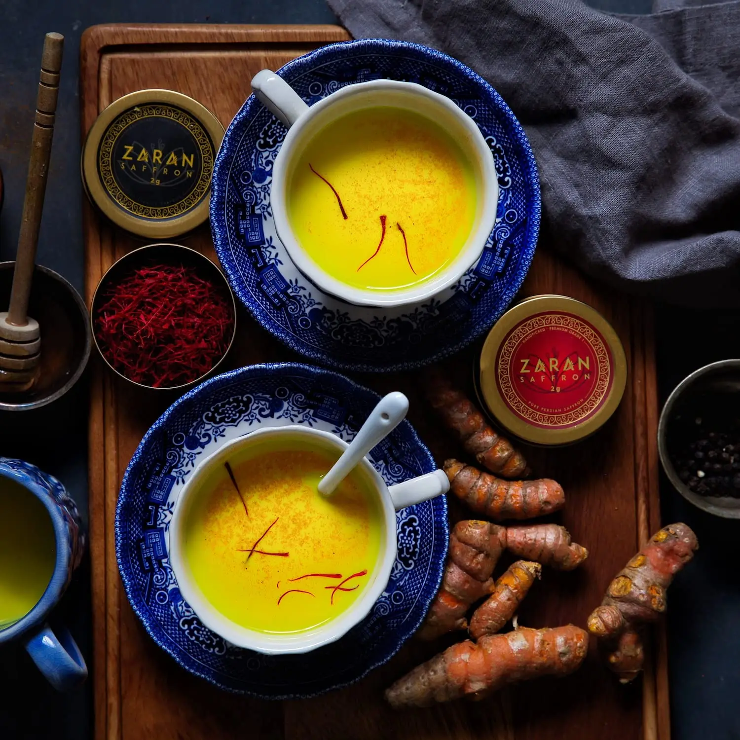 Empty Metal Round Premium Saffron Threads Tin Box Package