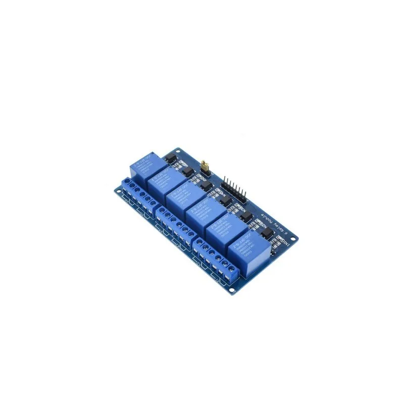 12v 6 Channel Relay Module With Optocoupler. Relay Output 6 Way Relay ...