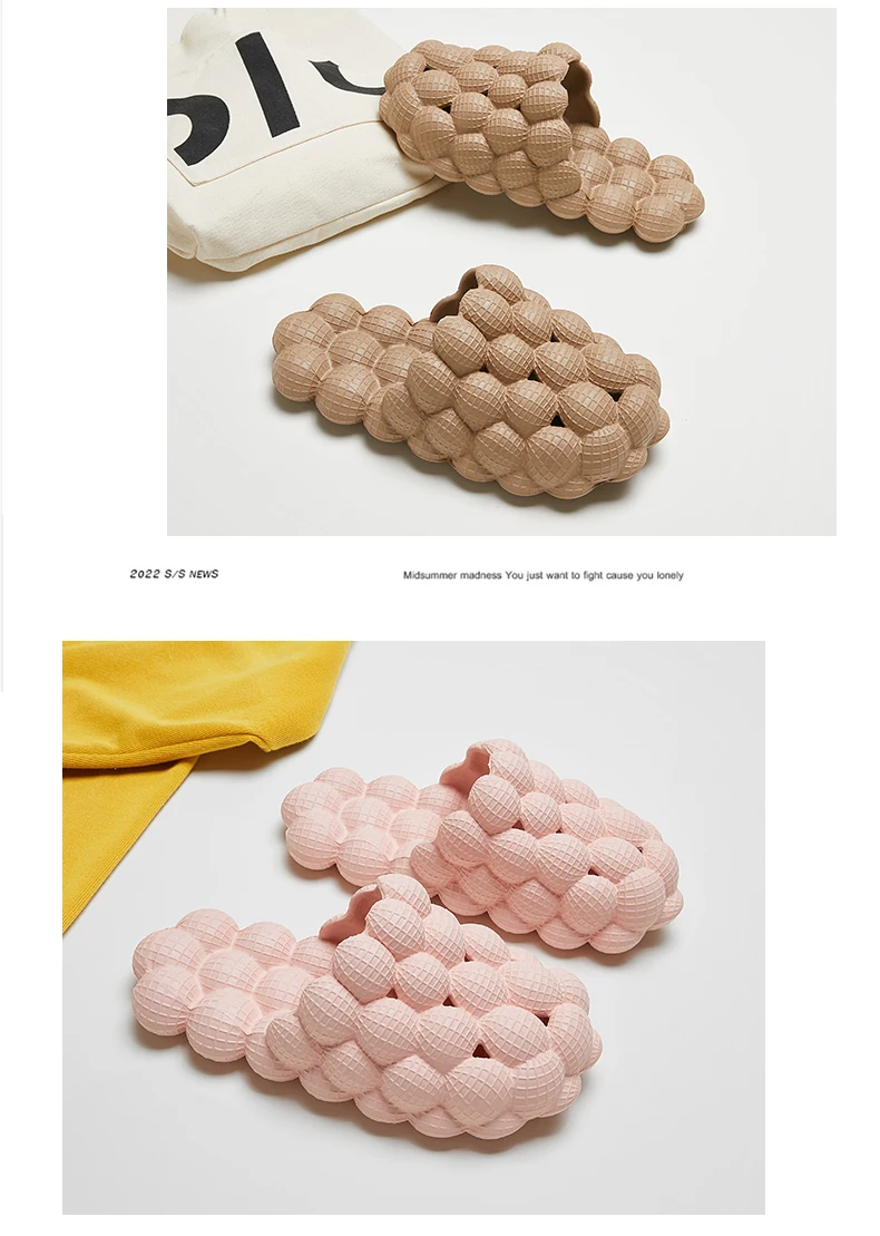 2024 Air Pink Bubble Slides High Quality Bubble Slipper Ladies Outdoor ...