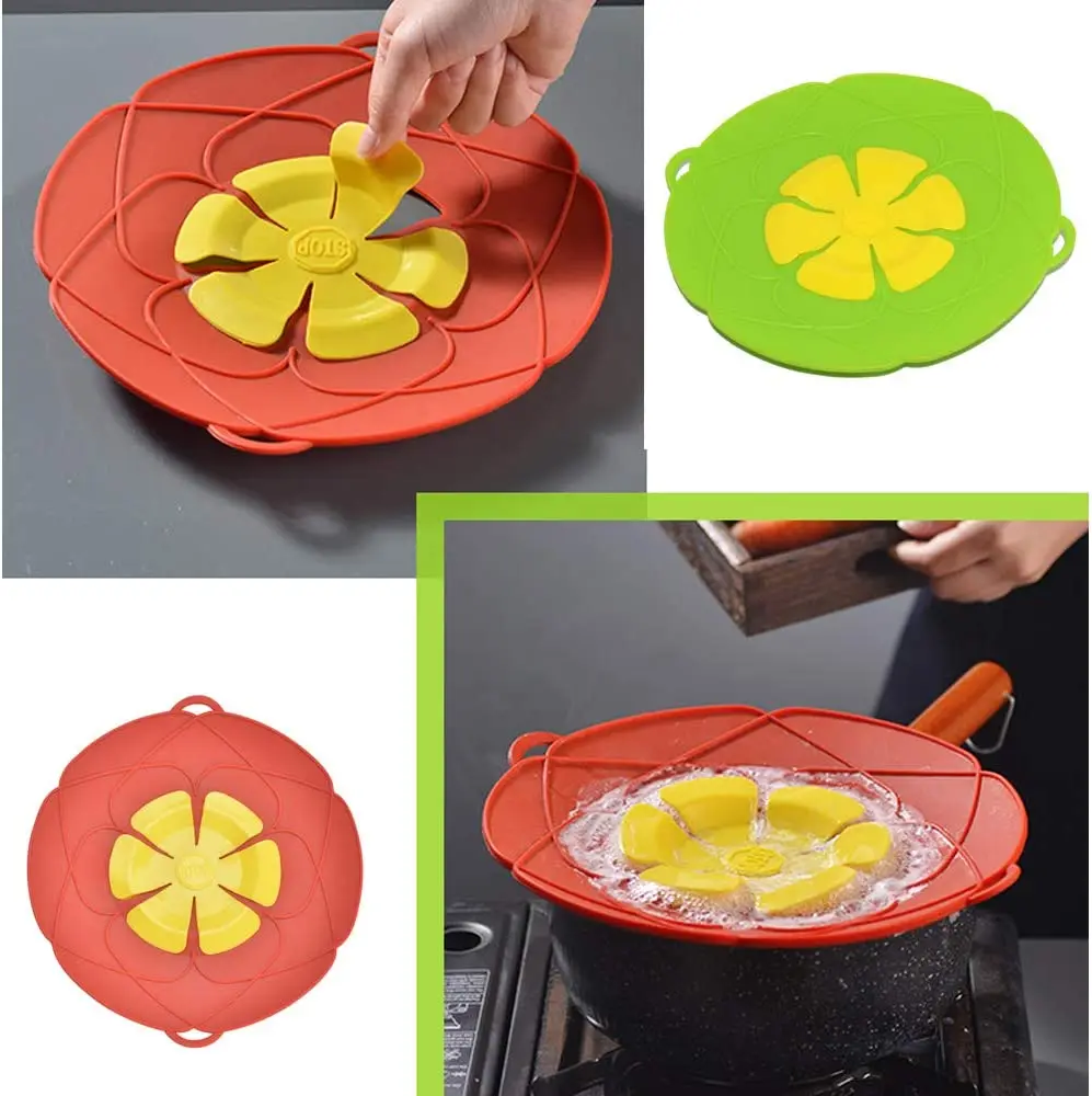 Silicone Spill-proof Pot Cover Bpa Free Spill Stopper Lid Cover Multi ...