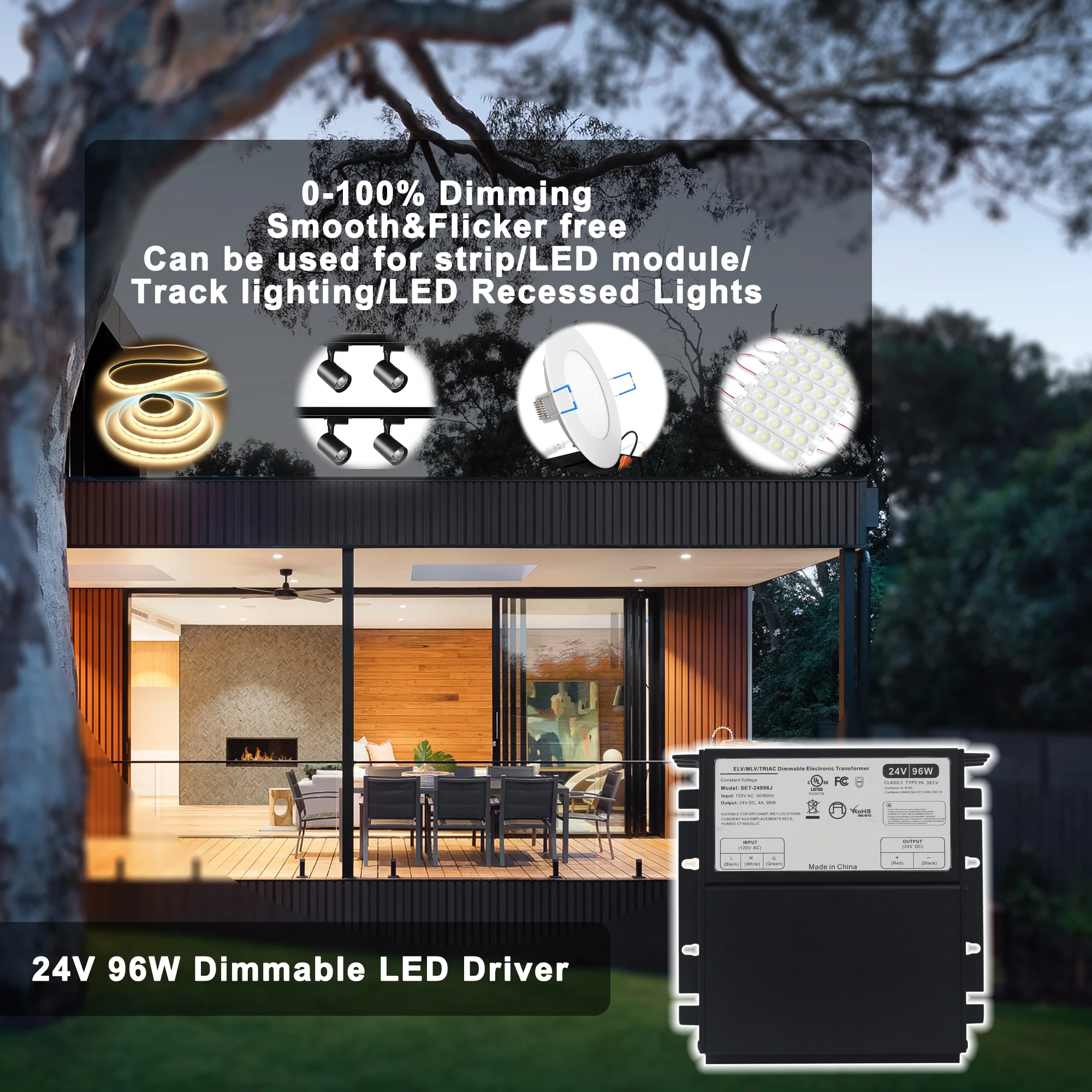 Built in Junction Box ELV/MLV/Triac Triac Dimmable 60W 96W Led Driver| Alibaba.com