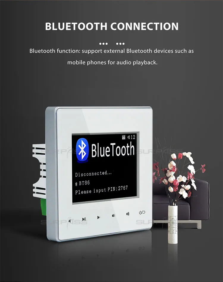 Android Smart Home Audio System - Touch Screen Bluetooth