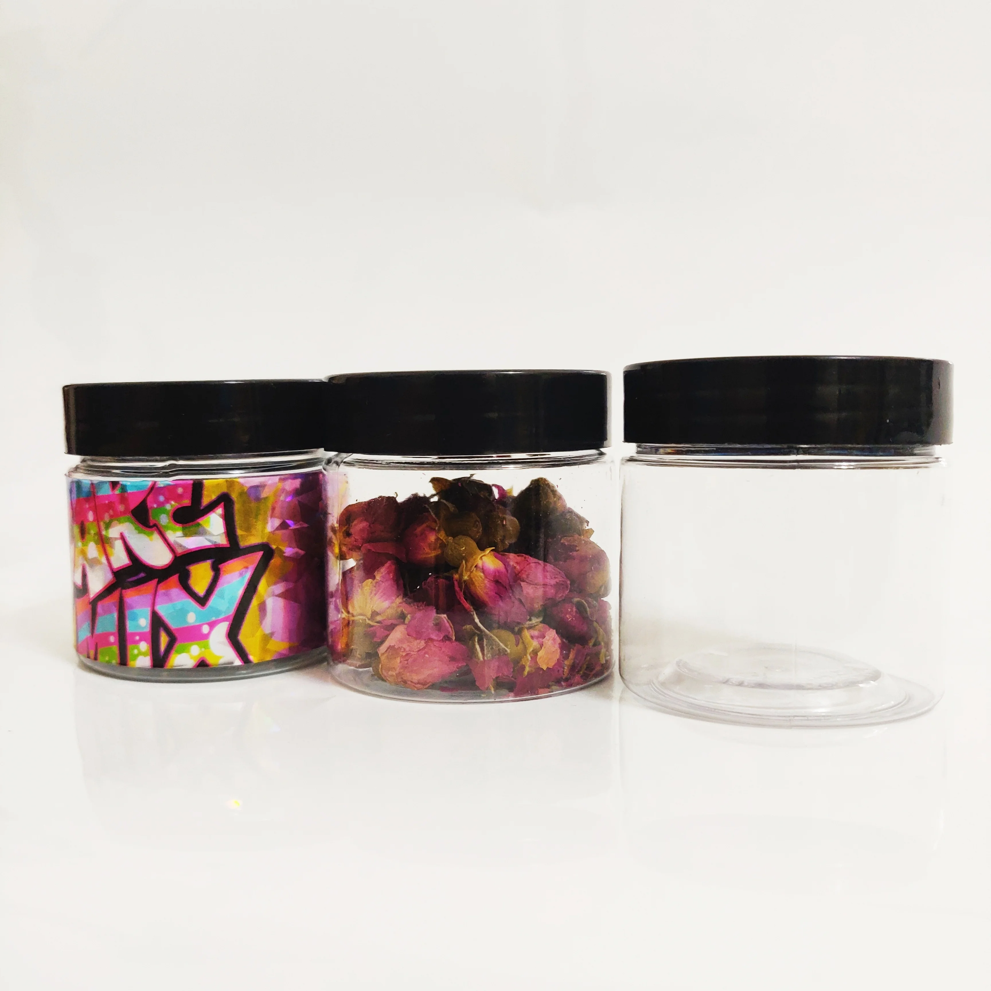 3.5g 7g 14g 28g 1pound Premium Smell Proof Herb Flower Stash Pet Jar ...