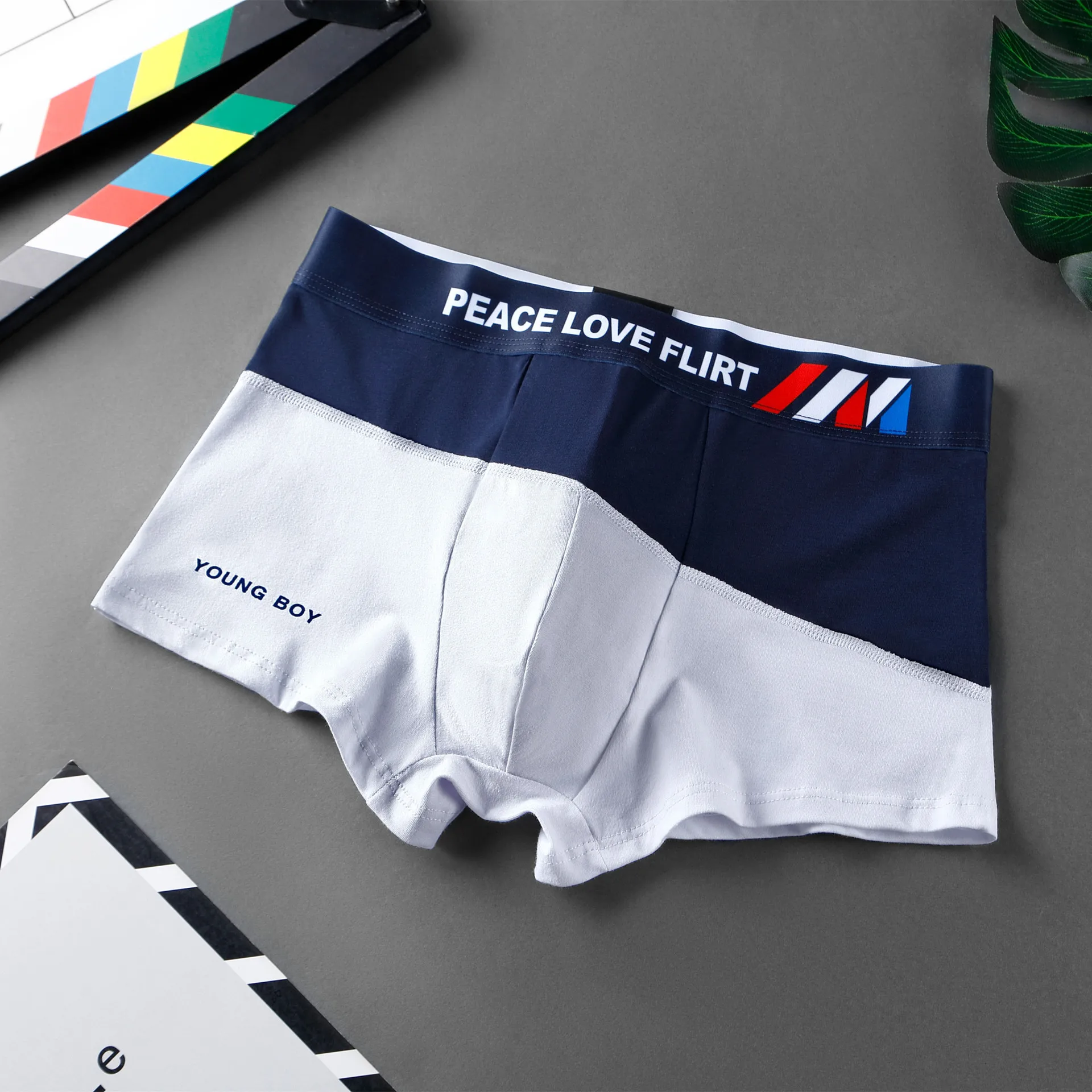 Factory High Quality Custom Logo Underwear Men Cotton Soft Boxers ...