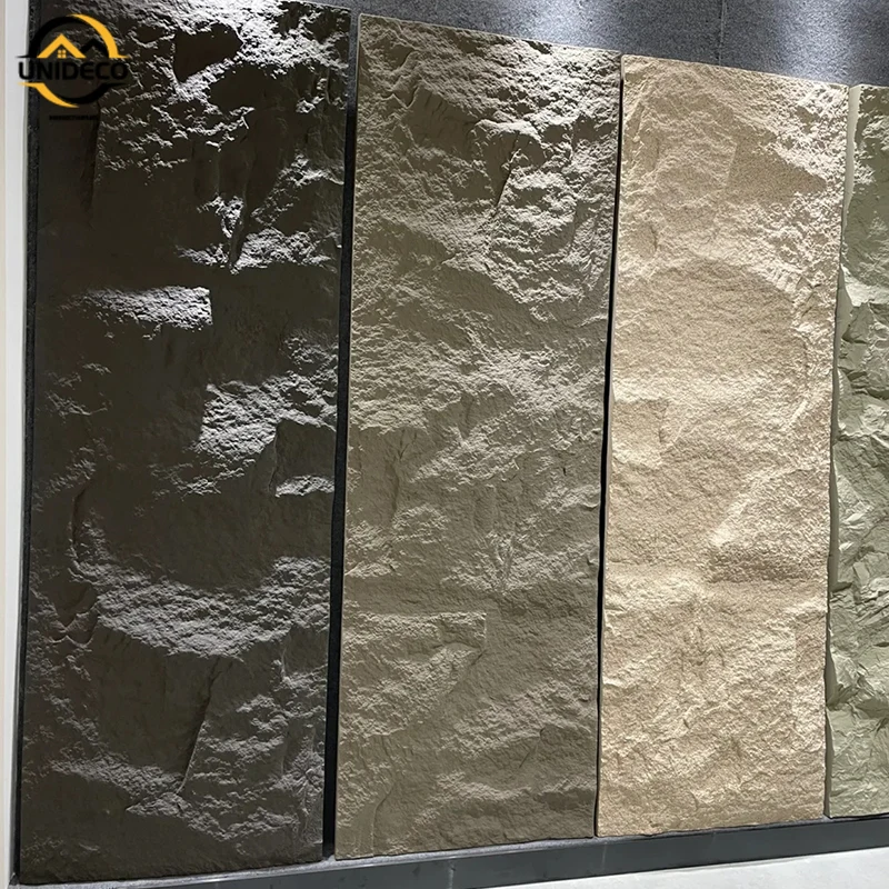 3d Texture Stone For Exterior Artistic Pu Stone Cladding Faux Stone ...