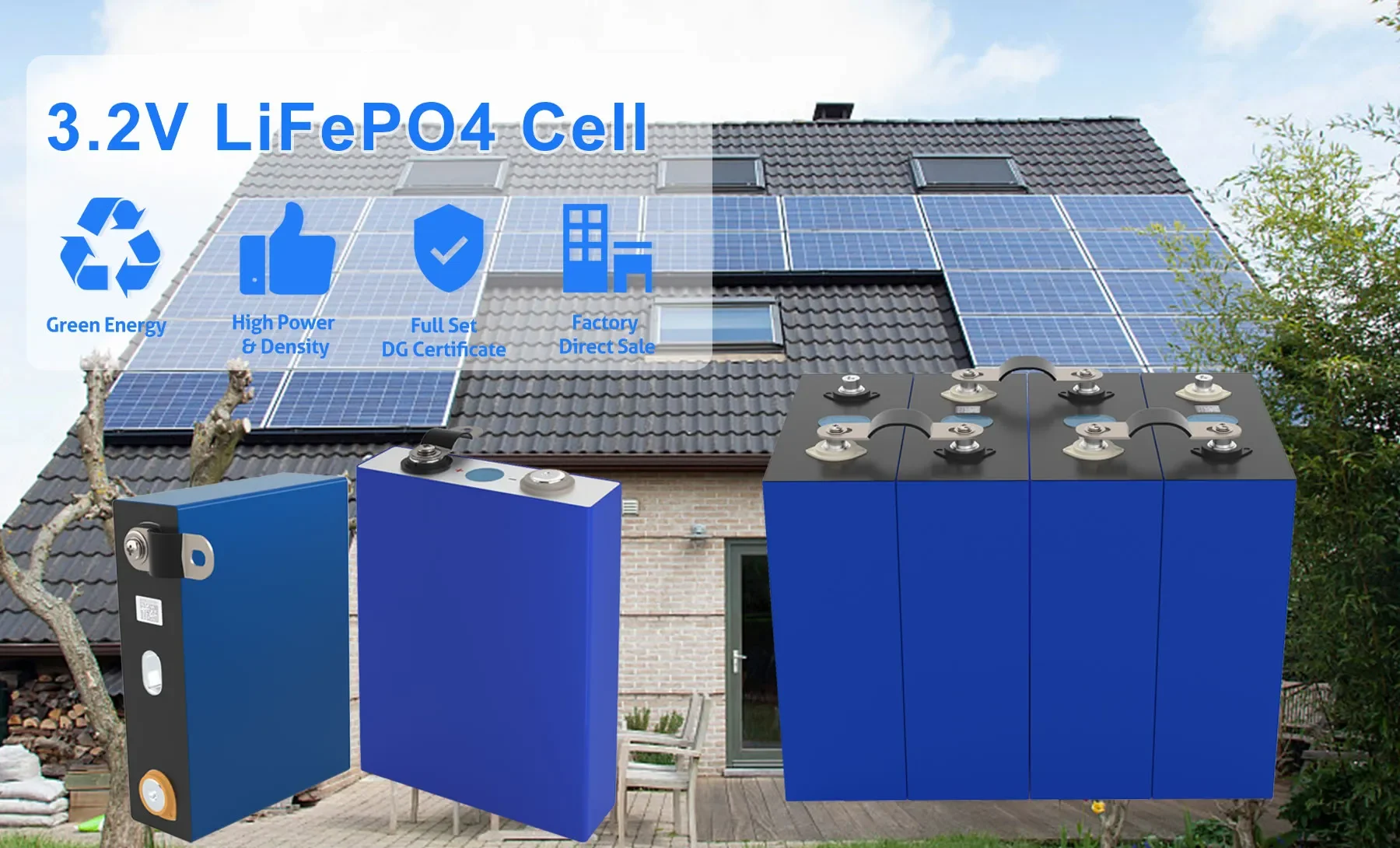 Lifepo Cell Lifepo4 Bms12v 48v Energy Storage Lifepo4 Battery 3.2v 100ah Lithium Ion Batteries ...
