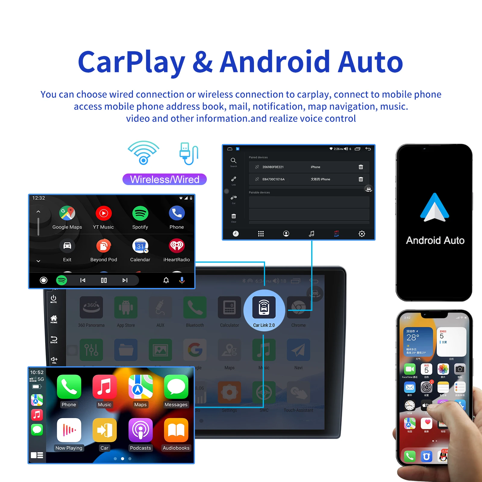 Universal Auto Android Car Radio 9" Qled Multimedia Palyer Touch Screen ...