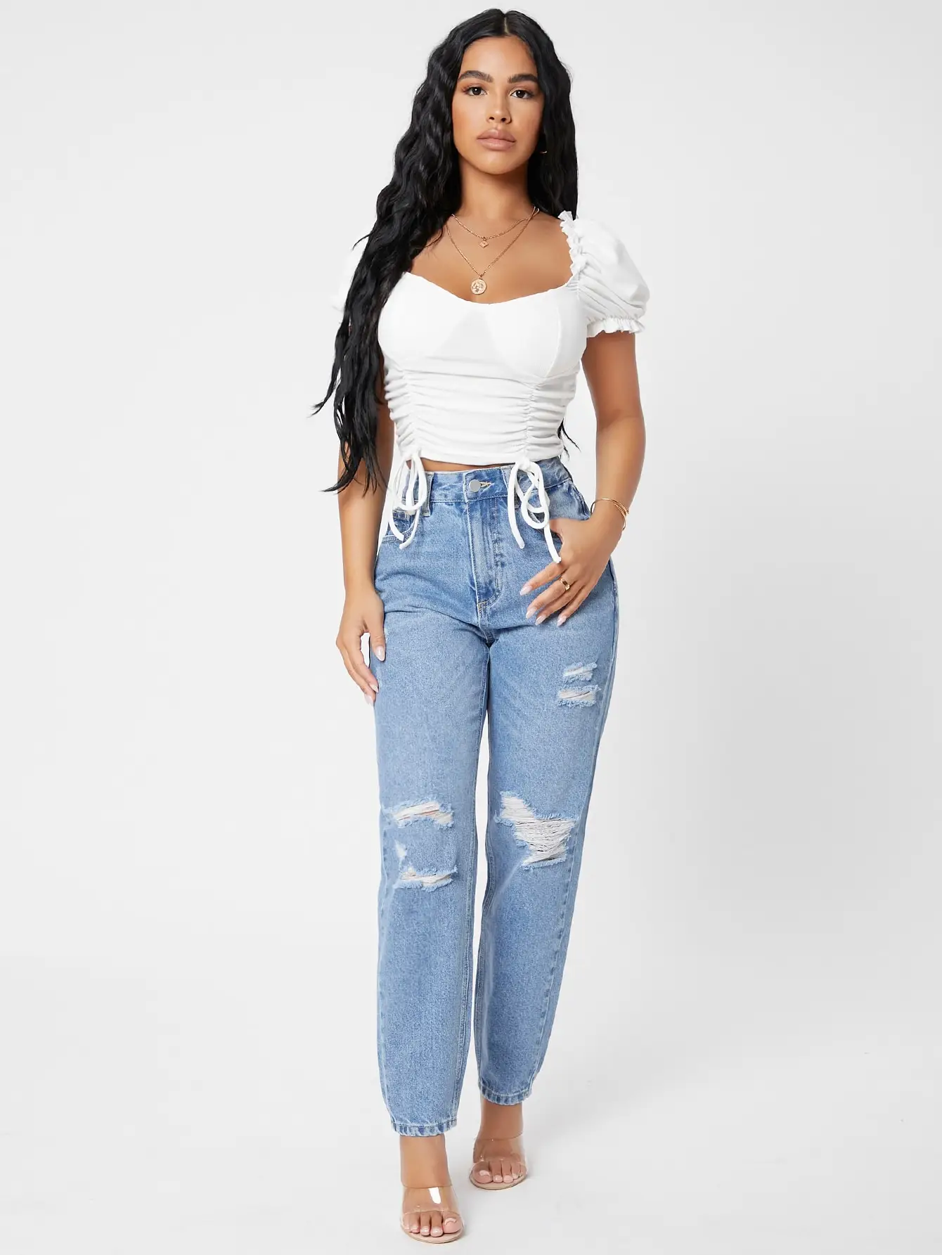 Oem New Arrivals Bulk Clothes Fashion Crop Top Custom Clothing Roupas ...