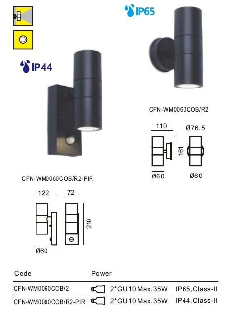 Outdoor Seaby Anto Corrosion COBO IP65 Purple Fancy Compound Wall Light ...