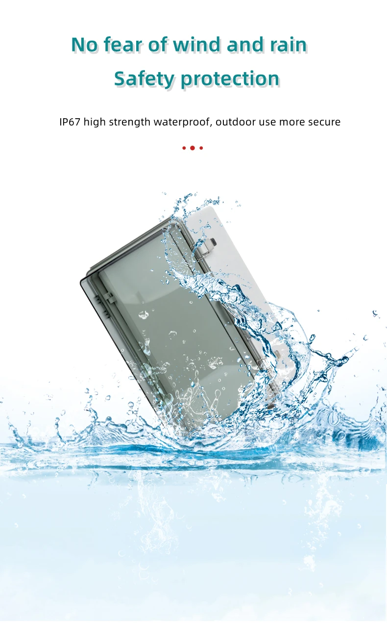 SELHOT ABS Grey Waterproof Project Ip66 Plastic Box Wall Mounted ...