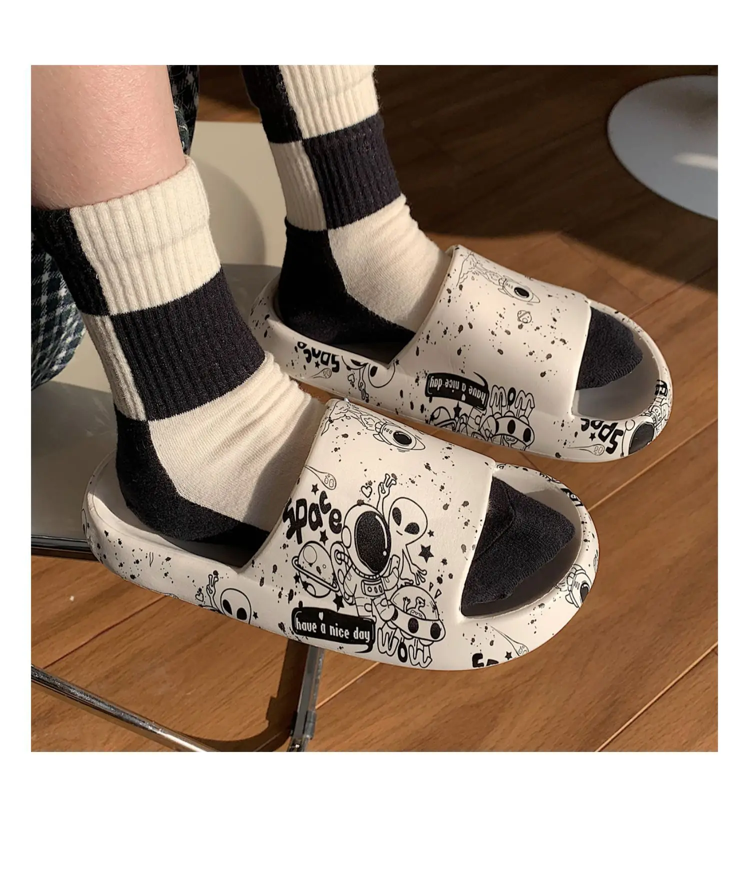 XIXITIAO Alien Pattern Cartoon Women and Men New Fashion Good Quality ...
