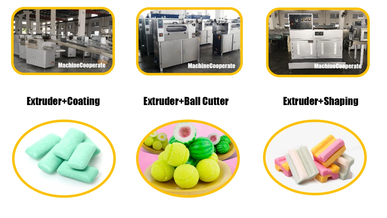 200-Colorful stick flat chewy gum Exctruder & flat shaping machine ...