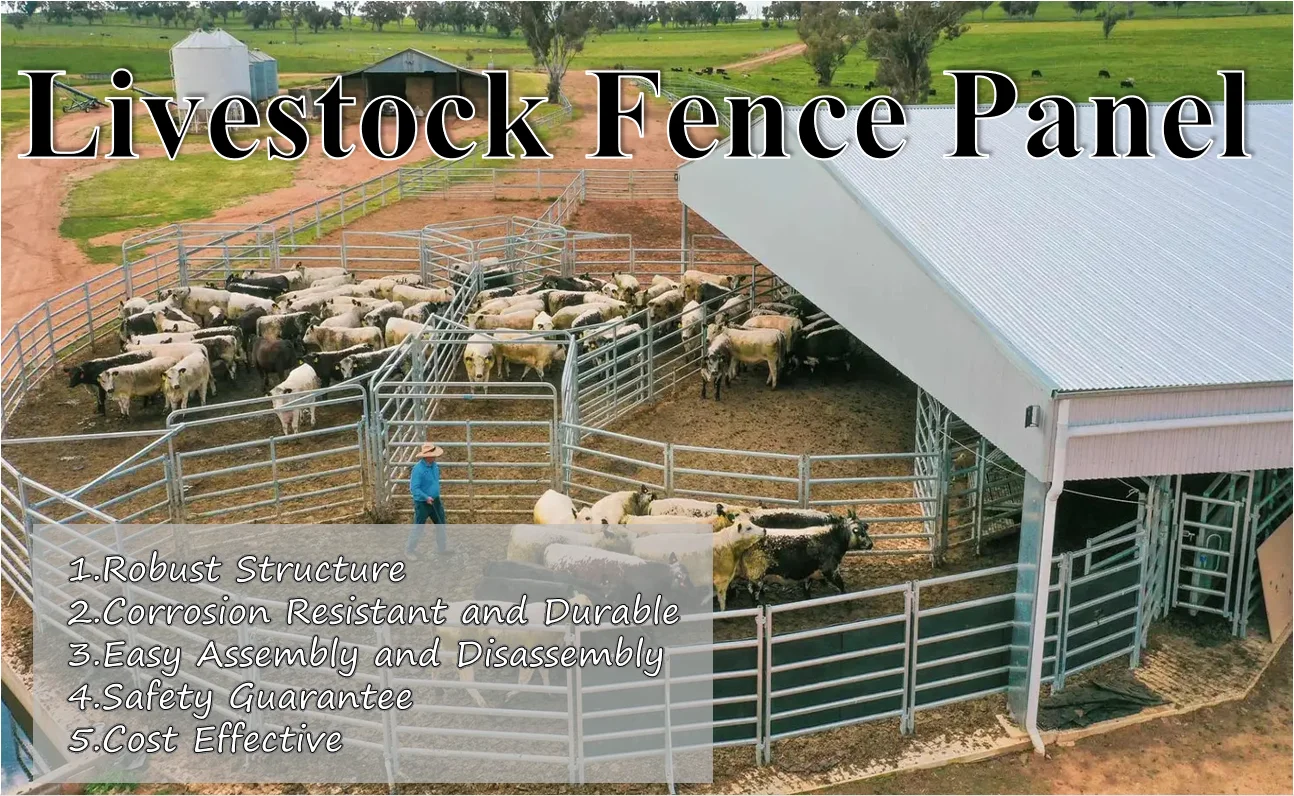 12 Ft Portable Round Pen Heavy Duty Zinc Coated Livestock Fence Panel ...