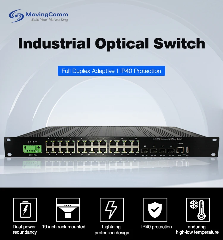 L3 24port Gigabit Managed Poe Network Switch With 4*1/10g Sfp+ Fiber ...