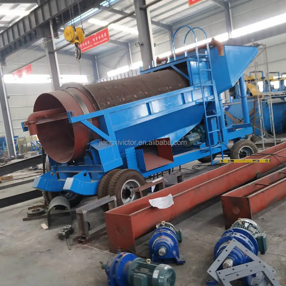 Alluvial Gold Processing Plant Portable Mini Gold Washing Plant Trommel ...
