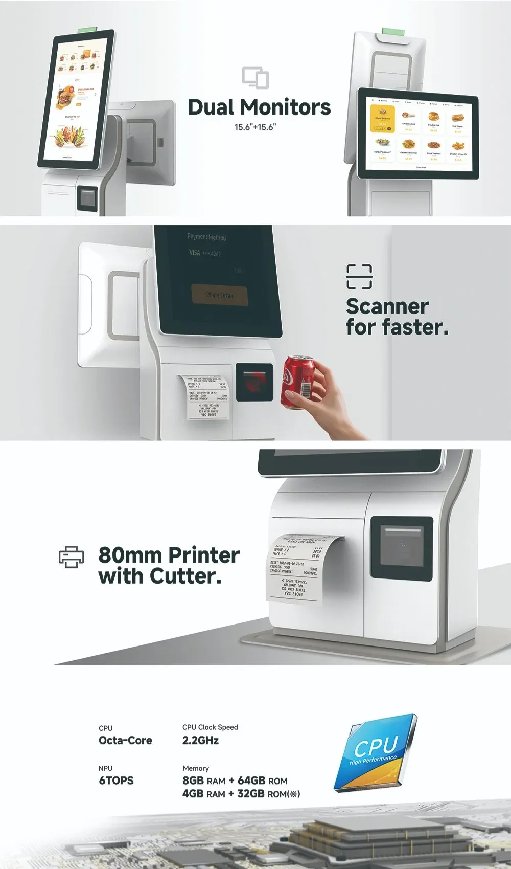 Suntek Windows10 Smart Retail Cash Register ODM Touch Checkout Machine ...