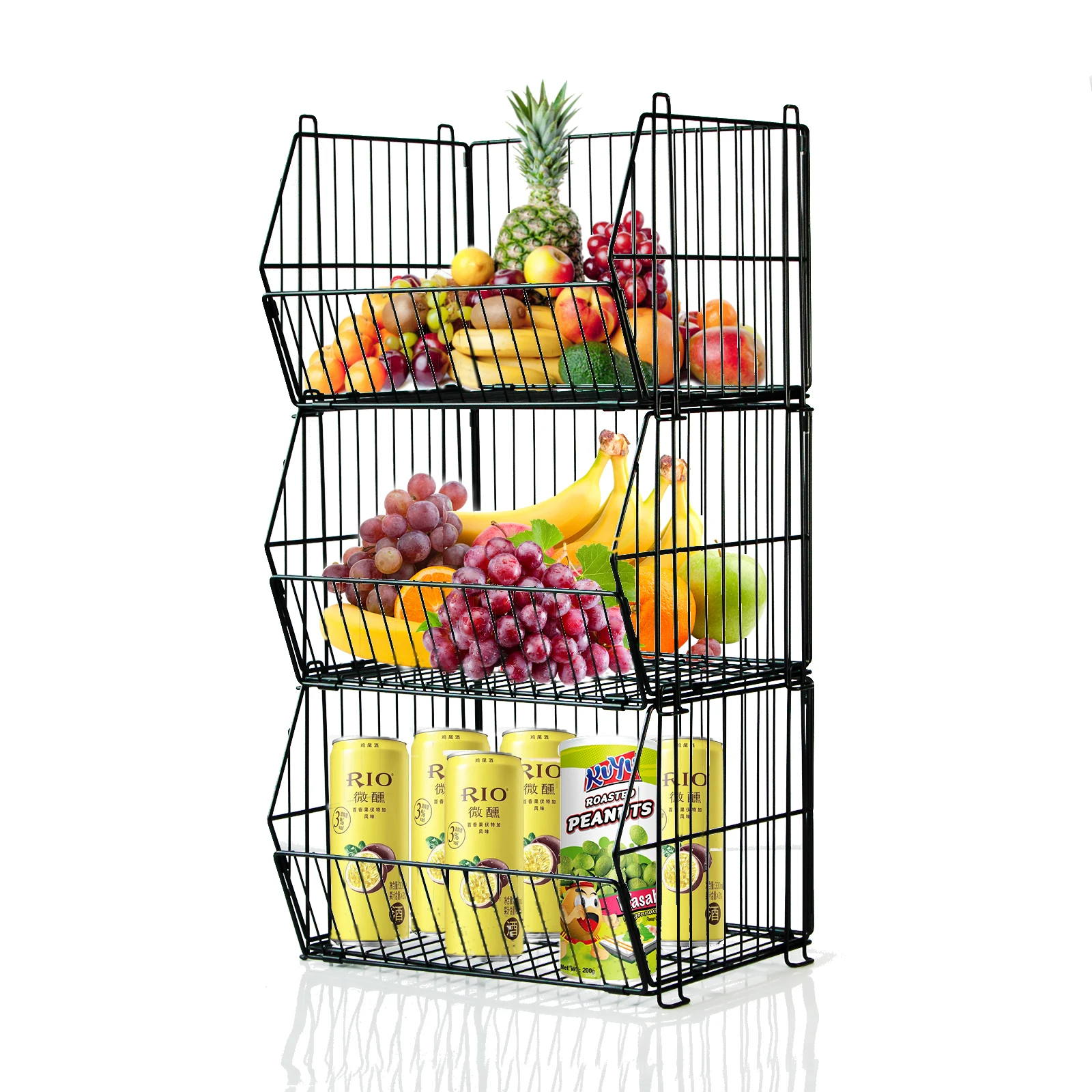 Stackable And Foldable Fruit And Vegetables Basket - Buy Kitchen ...