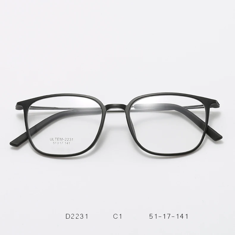 Matte Black Frame Square Ultem Optical Eye Glasses Spectacle Reading ...