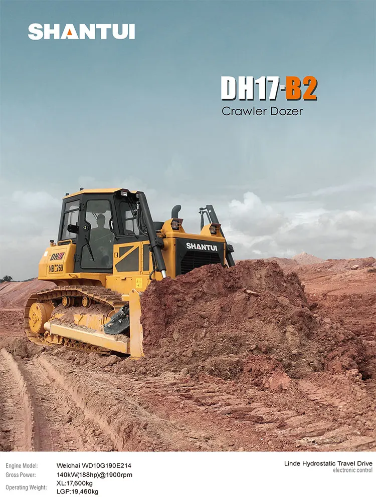 Shantui Dh17 Bulldozer Full Hydraulic 170hp 20 Ton Bulldozer Earth ...