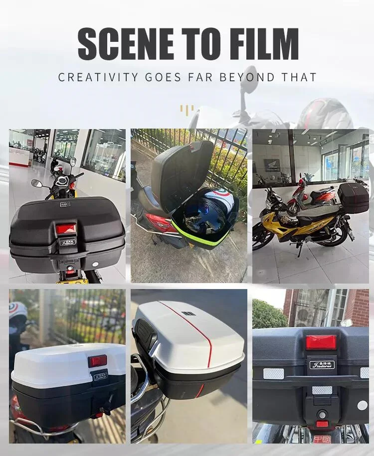Universal 45l High Strength Plastic Motorcycle Tail Box For Scooter ...