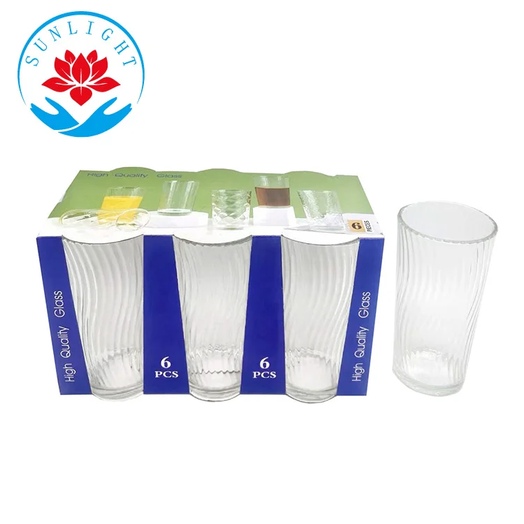 Factory Cheap Price 7oz Tea Cup Set Glass Glass Cup Set 6 Pcs Drinking ...