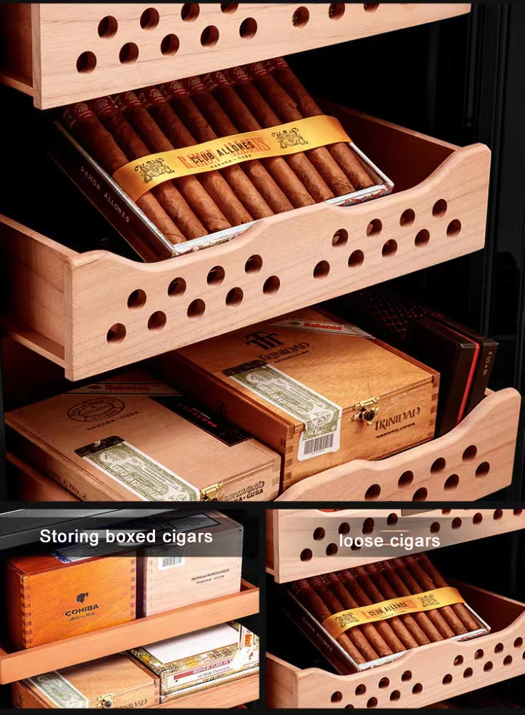 Wholesale Customize Cigar Humidor Glass Top Cigar Box Cedar Wood Cigar ...
