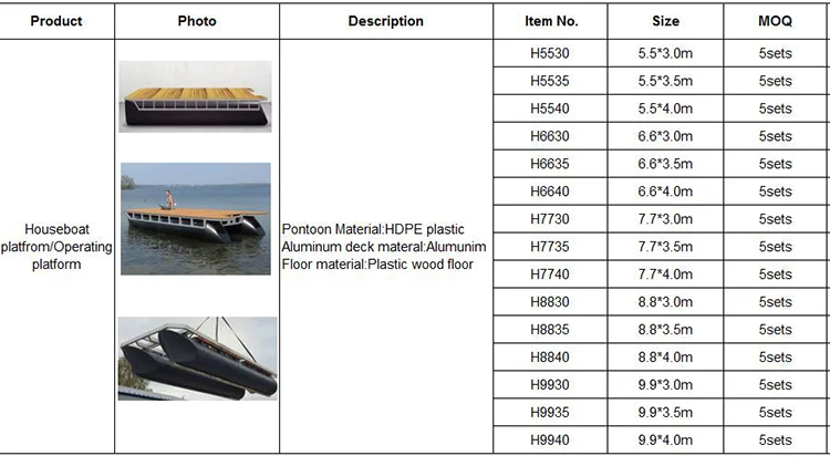 Work Platform Houseboat Pontoon Floating Boat Floating Platform Floats ...