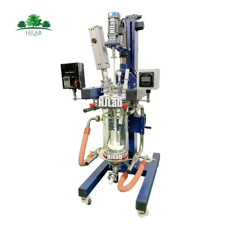 Ultrasonic Jacketed Glass Reactor with PH Measurement Motorized ...