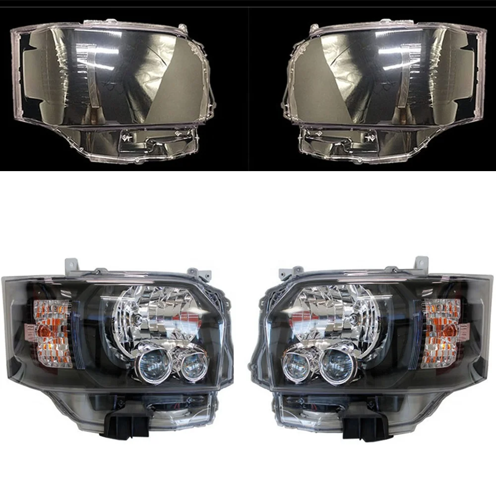 Hiace 2014-2018 Led Headlight Lens clear Head Lamp Lens Cove Car ...