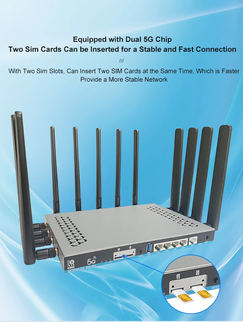 Zbt Z8102ax-t Dual Sim Mtk7981b Chipset 3000mbps Wifi6 5g Lte Router ...