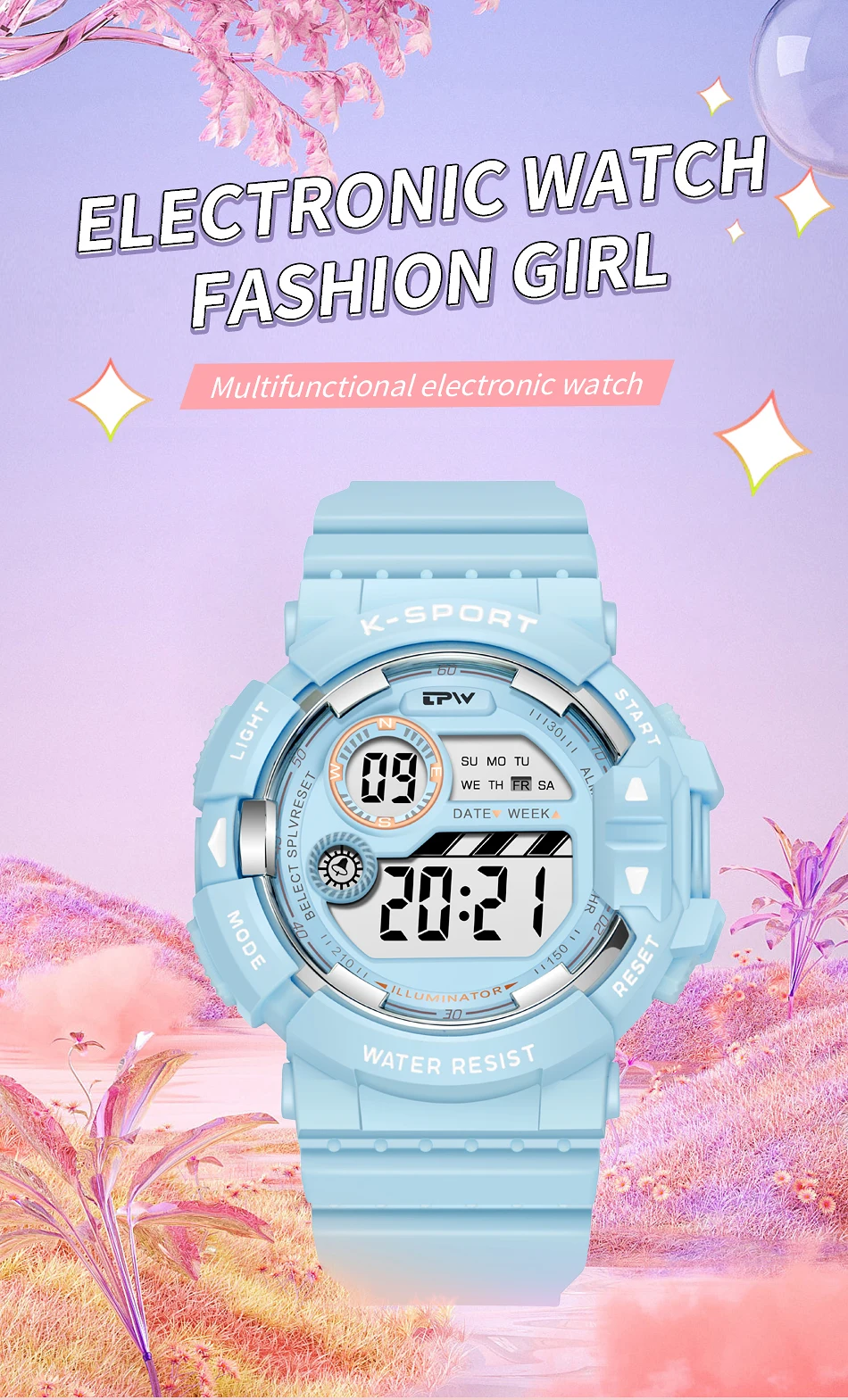 2024 Fashion Waterproof Wristwatches - Digital Sport Watches
