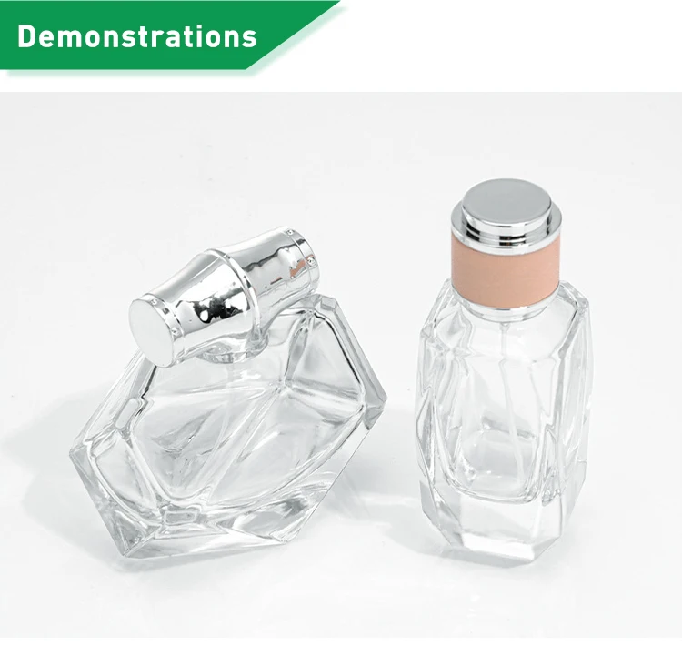Recyclable Perfume Bottle High Quality Clear Empty Perfume Bottle 30 50 70 80 ml Irregular Glass ...