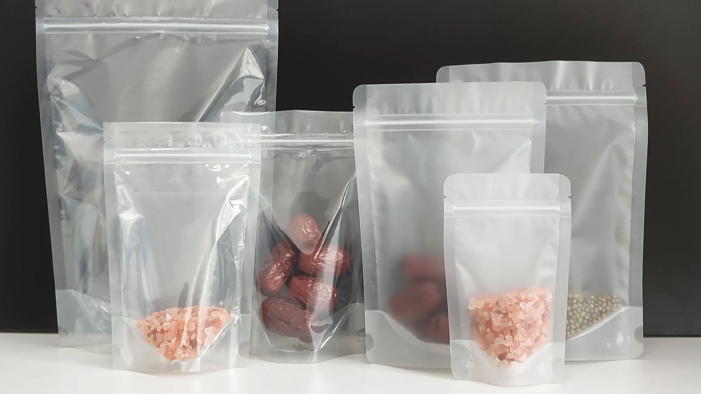 30x40cm Large Clear Stand Up Food Bags Zip Lock Reusable Heat Sealing ...